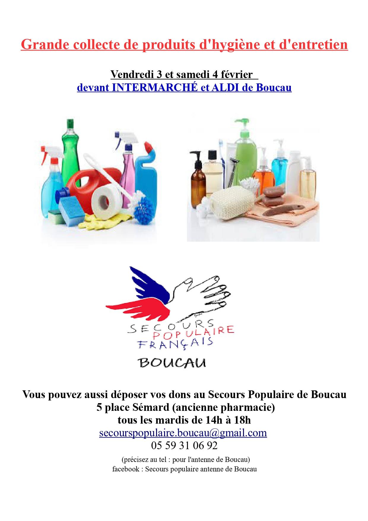 SECOURS POPULAIRE: COLLECTE LES 3 ET 4 FEVRIER – Mairie de Boucau